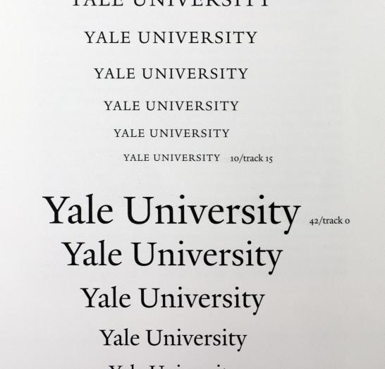 From the archives: Yale typeface specimen sheet | Y Design